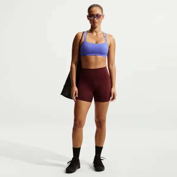Nike Zenvy Strappy Light-support Padded Sports Bra - Blue