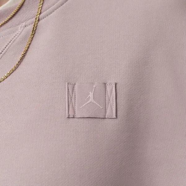JORDAN Flight Fleece Mod-crop Crew-neck Sweatshirt - Pink
