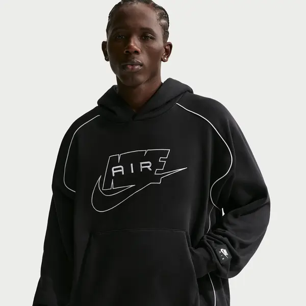Nike Air Fleece Pullover Hoodie - Black