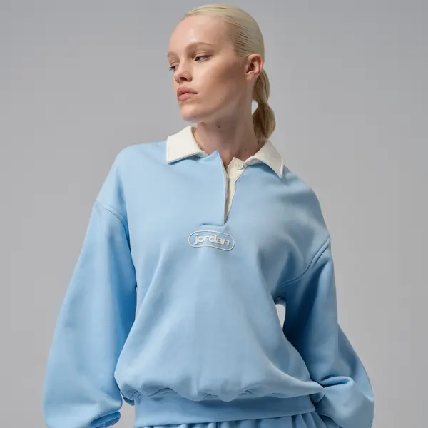 JORDAN Flight Fleece Rugby Top - Blue