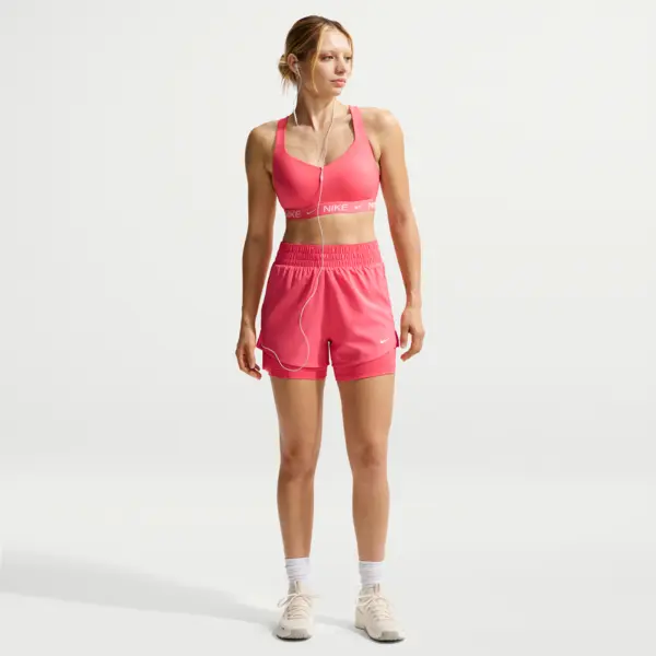 Nike One Dri-fit High-waisted 3" 2-in-1 Shorts - Pink