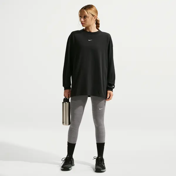 Nike Pro Mid-rise Full-length Leggings - Grey