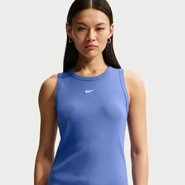 Nike Sportswear Tight Ribbed Tank Top - Blue