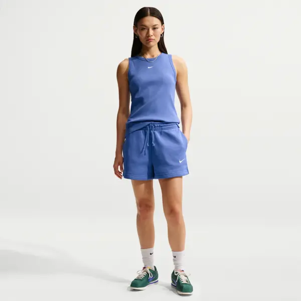Nike Sportswear Phoenix Fleece Mid-rise 4" Shorts - Blue