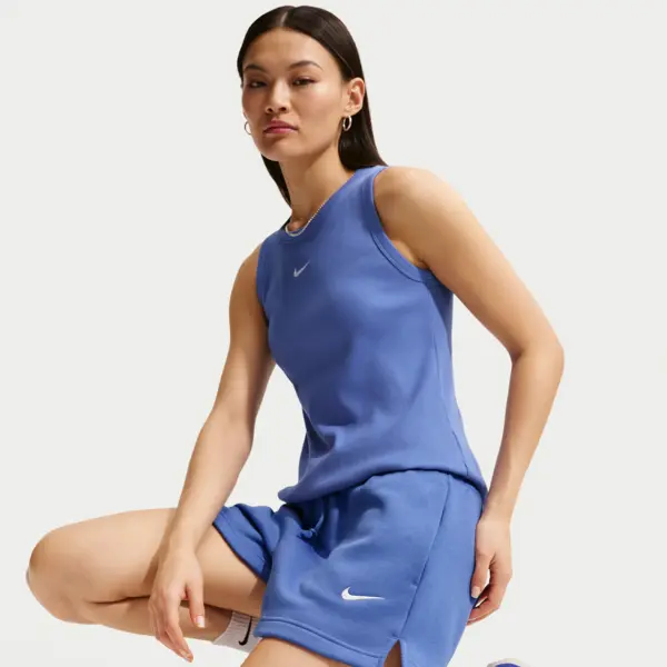 Nike Sportswear Phoenix Fleece Mid-rise 4" Shorts - Blue