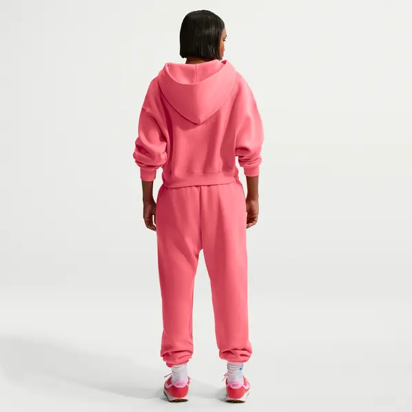 Nike Sportswear Phoenix Fleece Oversized Cropped Henley Hoodie - Pink