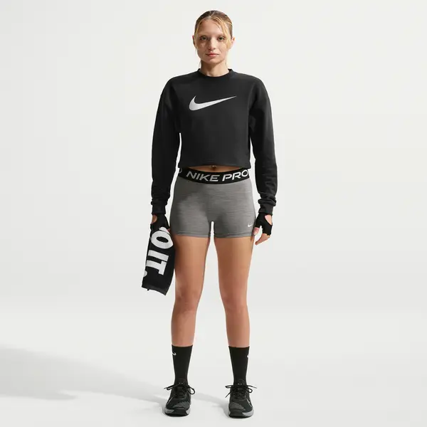 Nike Pro Mid-rise 3" Biker Shorts - Grey