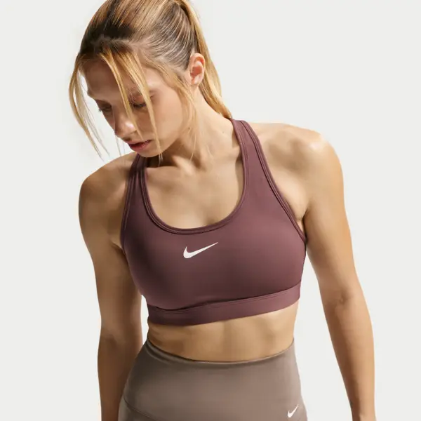 Nike Swoosh -support Padded Sports Bra - Purple