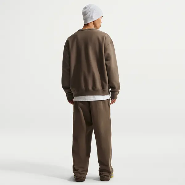 Nike Solo Swoosh Fleece Open-hem Pants - Brown