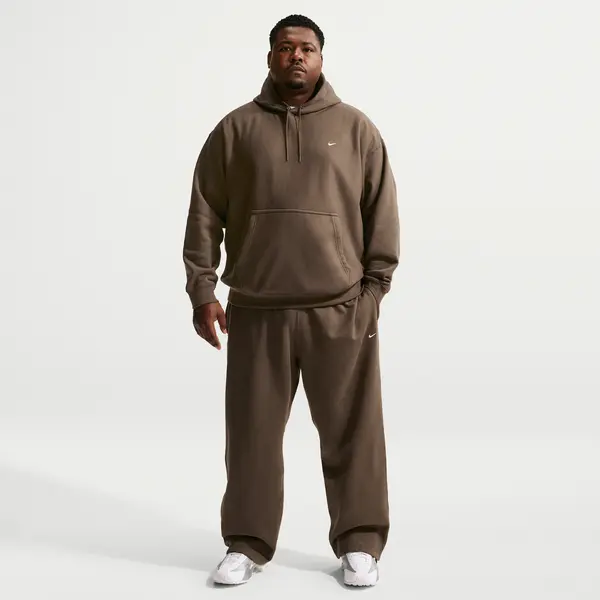Nike Solo Swoosh Fleece Open-hem Pants - Brown