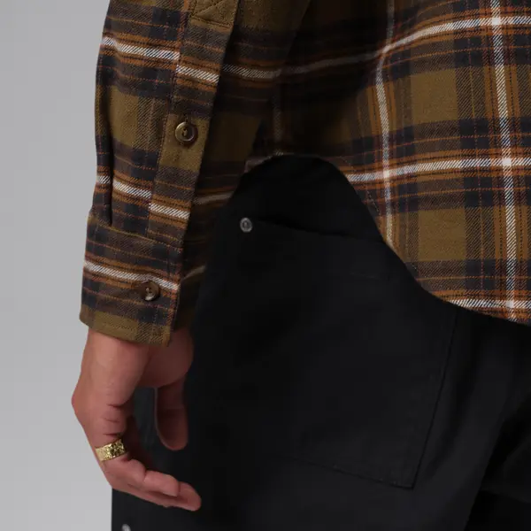 JORDAN Graphic Plaid Flannel Long Sleeve Shirt