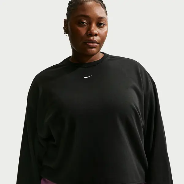 Nike Sportswear Chill Terry Oversized Crew-neck French Terry Sweatshirt - Black