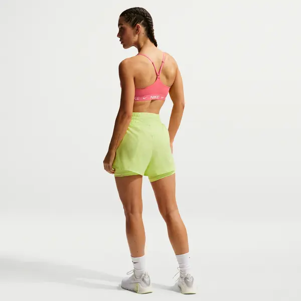 Nike One Dri-fit High-waisted 3" 2-in-1 Shorts - Yellow