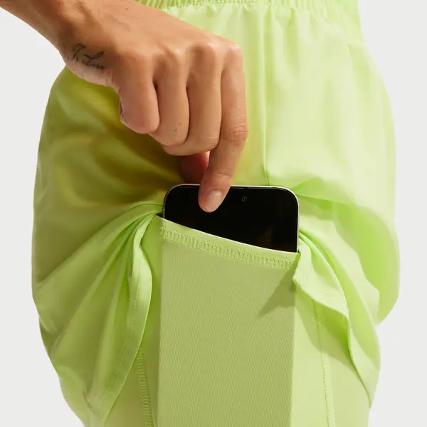 Nike One Dri-fit High-waisted 3" 2-in-1 Shorts - Yellow