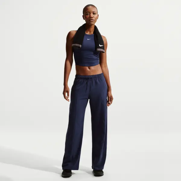 Nike Fitted Dri-fit Cropped Tank Top - Blue