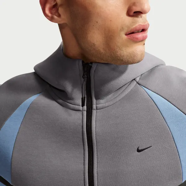 Nike Tech Color-block Full-zip Fleece Windrunner Jacket - Black