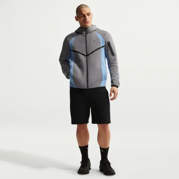 Nike Tech Color-block Full-zip Fleece Windrunner Jacket - Black
