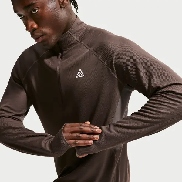 Nike Dri-Fit Mid-Layer 1/4-Zip Trail Running Top - Brown - 23% Off