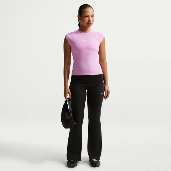Nike Sportswear Chill Knit Mid-rise Tight Ribbed Pants - Black