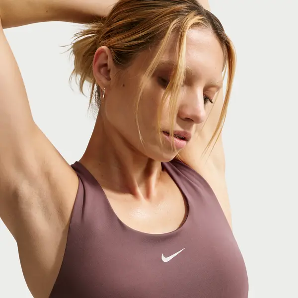 Nike Swoosh Medium-support Padded Sports Bra Tank Top - Purple