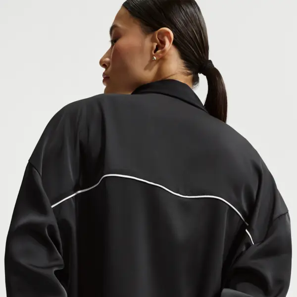 Nike Sportswear Oversized Satin Long-sleeve Top