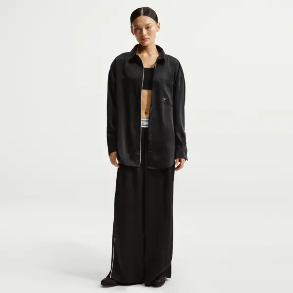 Nike Sportswear Oversized Satin Long-sleeve Top