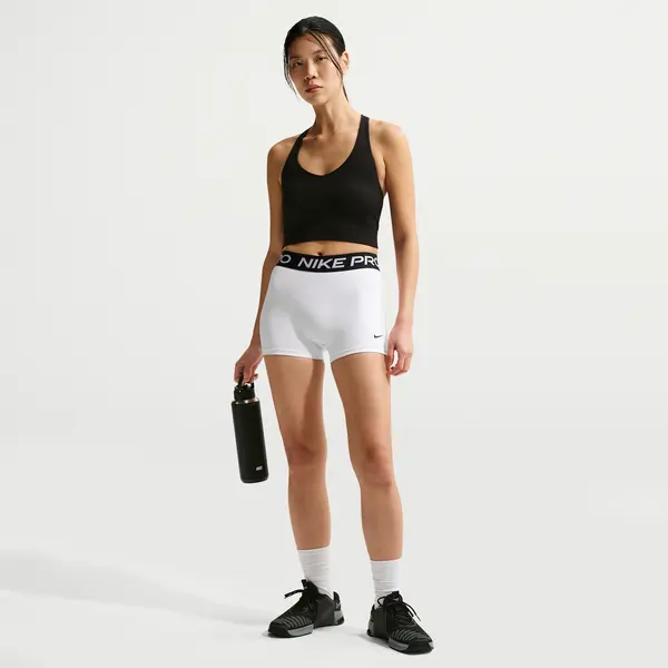 Nike Pro Mid-rise 3" Biker Shorts - White