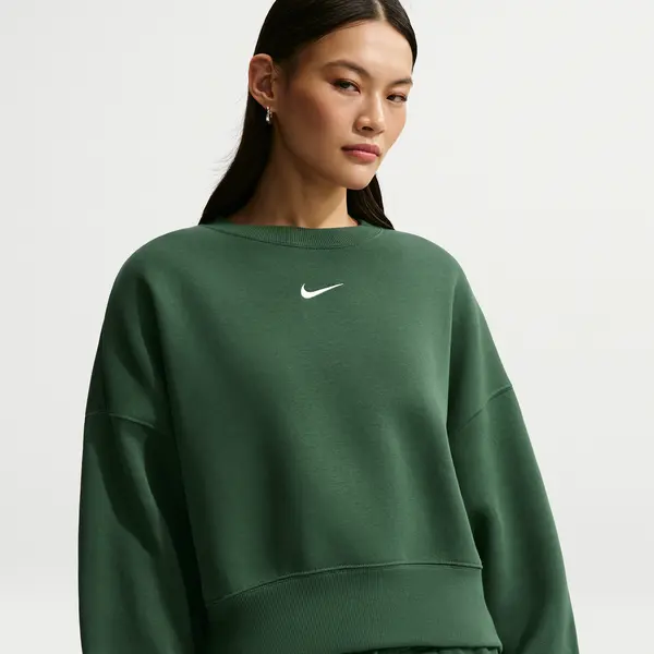 Nike Sportswear Phoenix Fleece Over-oversized Crew-neck Sweatshirt - Green