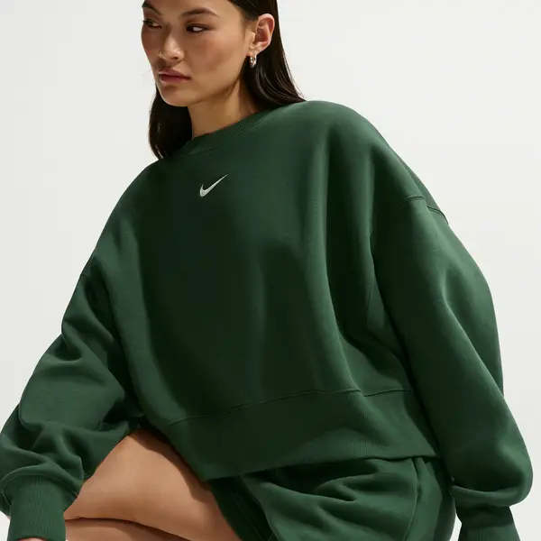 Nike Sportswear Phoenix Fleece Over-oversized Crew-neck Sweatshirt - Green
