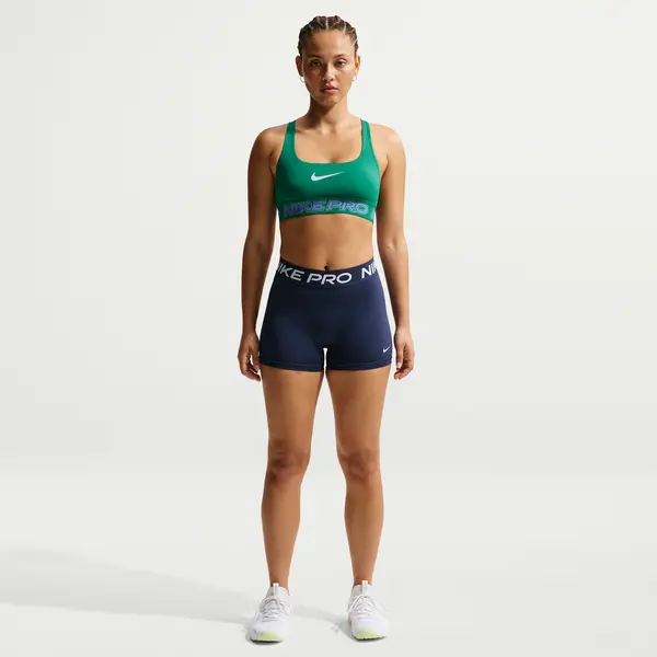 Nike Pro Mid-rise 3" Biker Shorts - Blue
