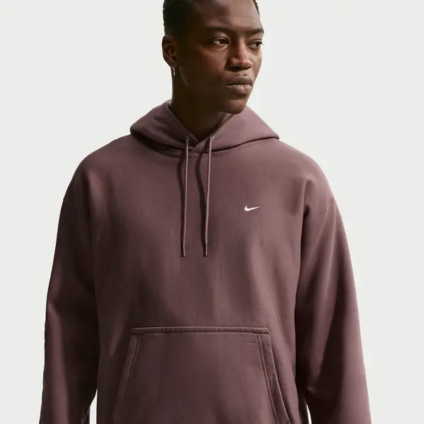 Nike Solo Swoosh Pullover Hoodie - Purple