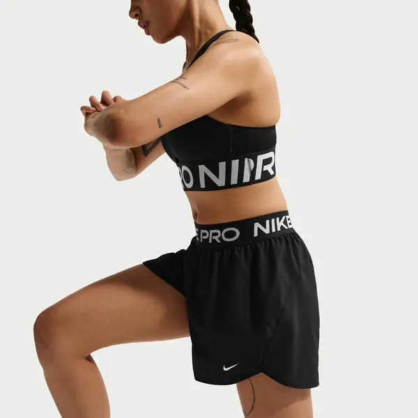 Nike Pro Dri-fit Mid-rise 3" Woven Shorts - Black