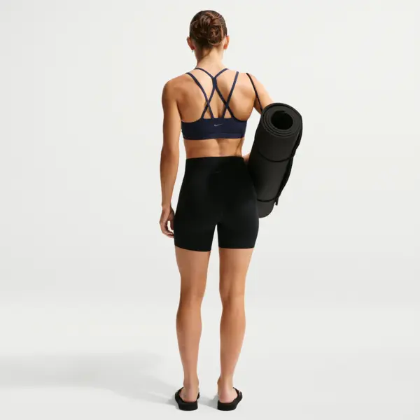 Nike Zenvy Strappy Light-support Padded Sports Bra - Blue