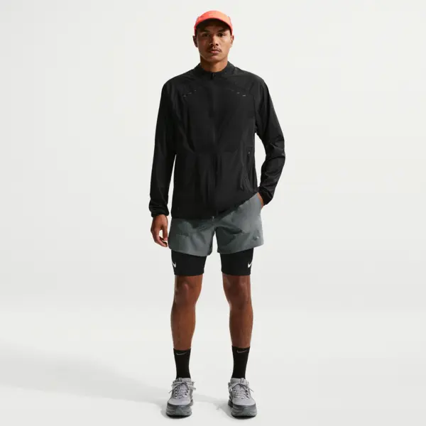 Nike Stride Dri-fit 5" Brief-lined Running Shorts - Grey