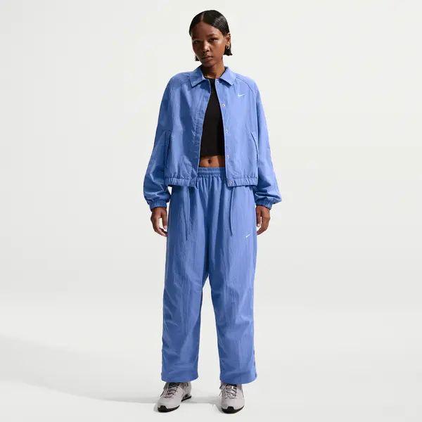 Nike Oversized High-waisted Woven Pants - Blue