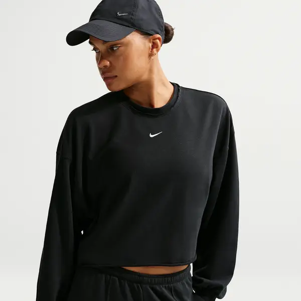 Nike Sportswear Chill Terry Oversized Crew-neck Sweatshirt - Black