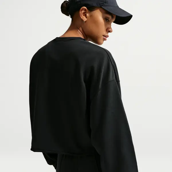 Nike Sportswear Chill Terry Oversized Crew-neck Sweatshirt - Black