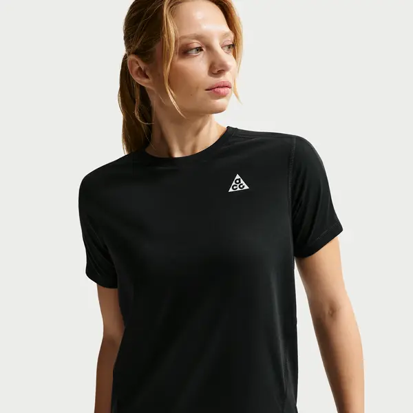 Nike Dri-fit Short-sleeve Trail Running Top - Black