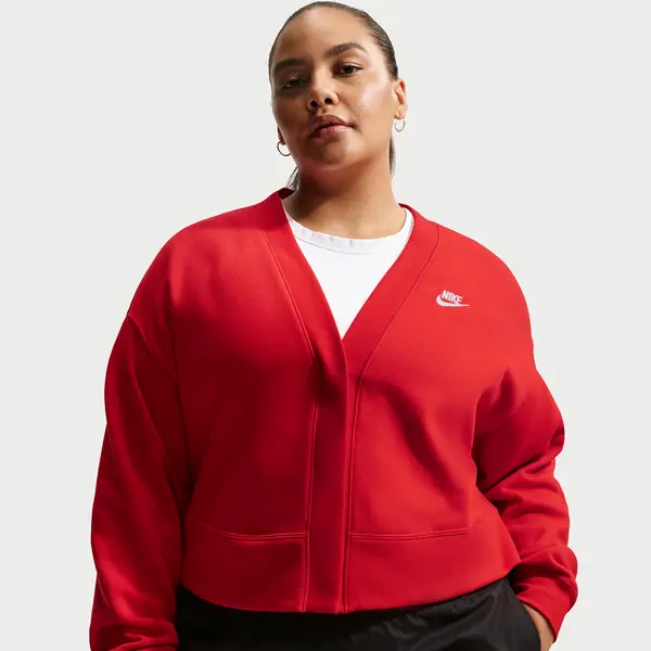 Nike Sportswear Club Fleece Loose Cardigan - Red