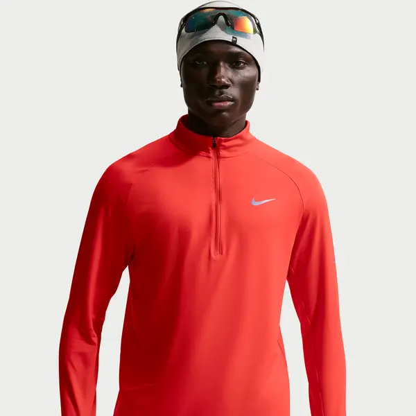 Nike Dri-fit Stride 1/2-zip Running Top - Red