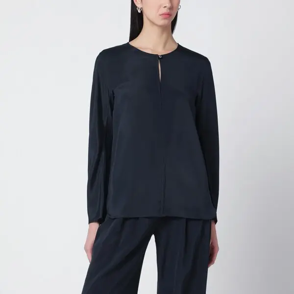 Max Mara Silk-blend Blouse - Blue