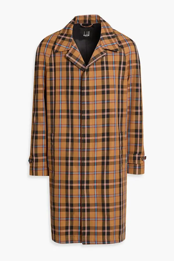 Dunhill Checked Gabardine Coat