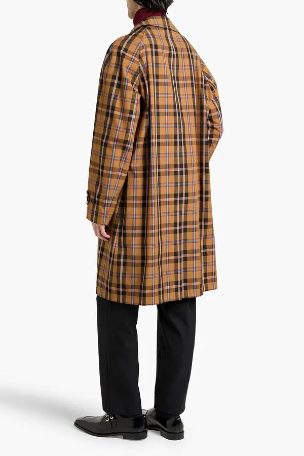 Dunhill Checked Gabardine Coat