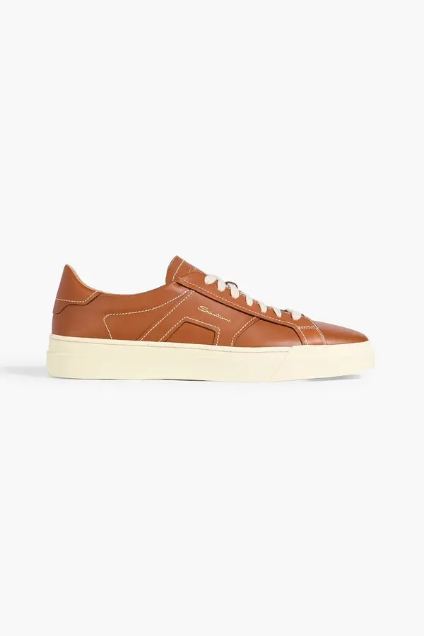 Santoni Leather Sneakers - Light Brown