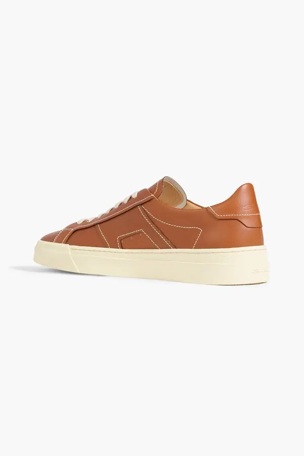 Santoni Leather Sneakers - Light Brown