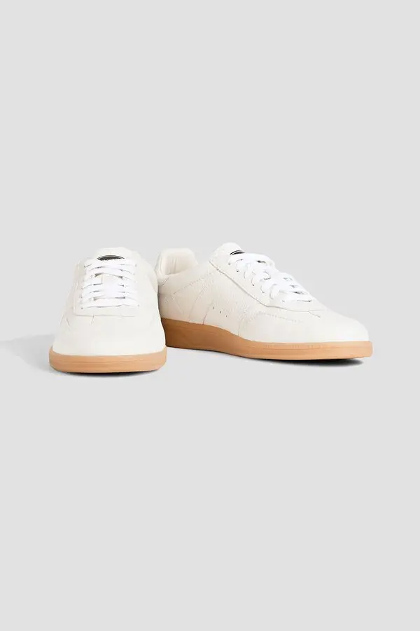 Santoni Dbs Olympic Pebbled-leather Sneakers
