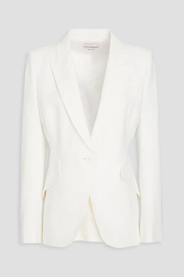 Alexander McQueen Crepe Blazer - White