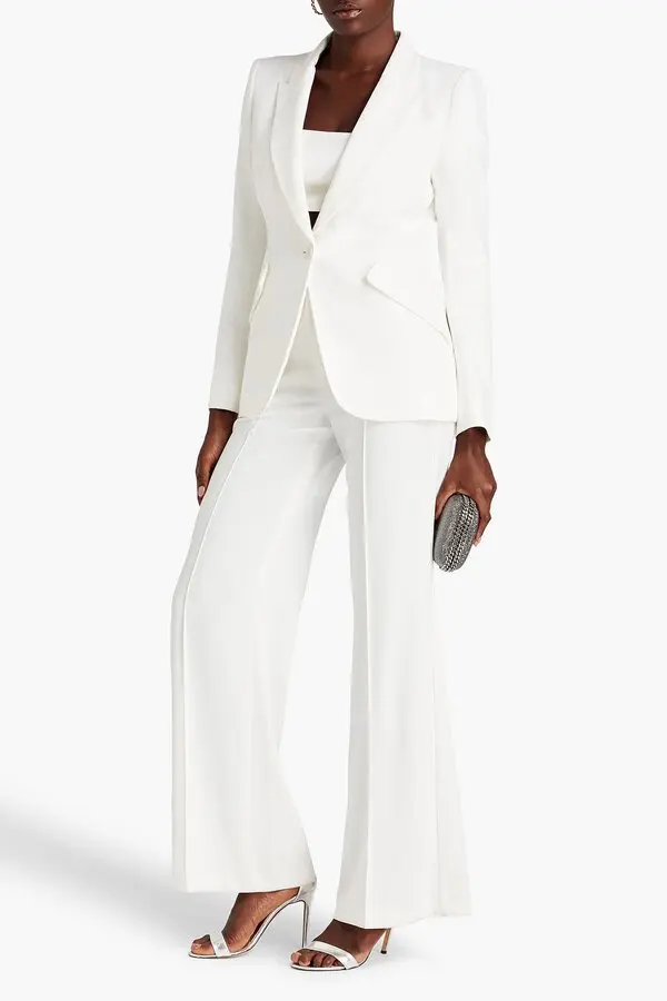 Alexander McQueen Crepe Blazer - White