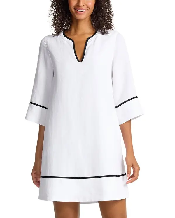 Tommy Bahama St. Lucia Split Neck Tunic Cover Up