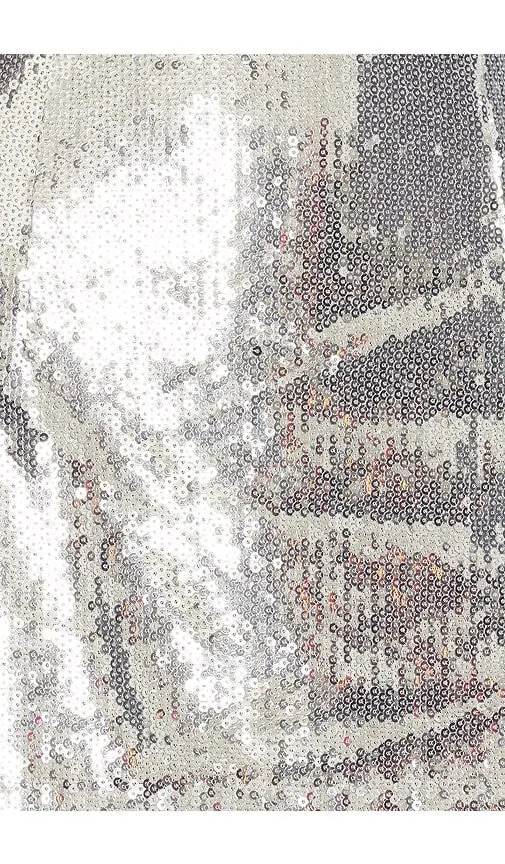 MICHAEL COSTELLO X Alethea Metallic Sequin Mini Dress - Silver